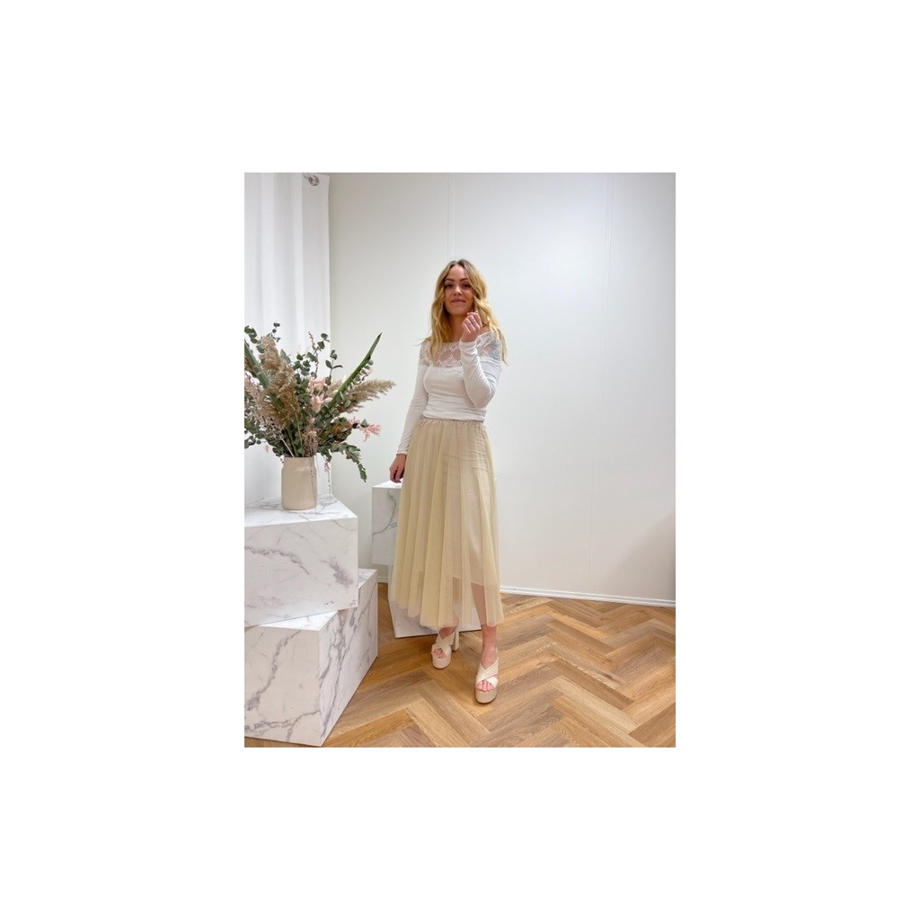 Marta Skirt Sand Tyl-