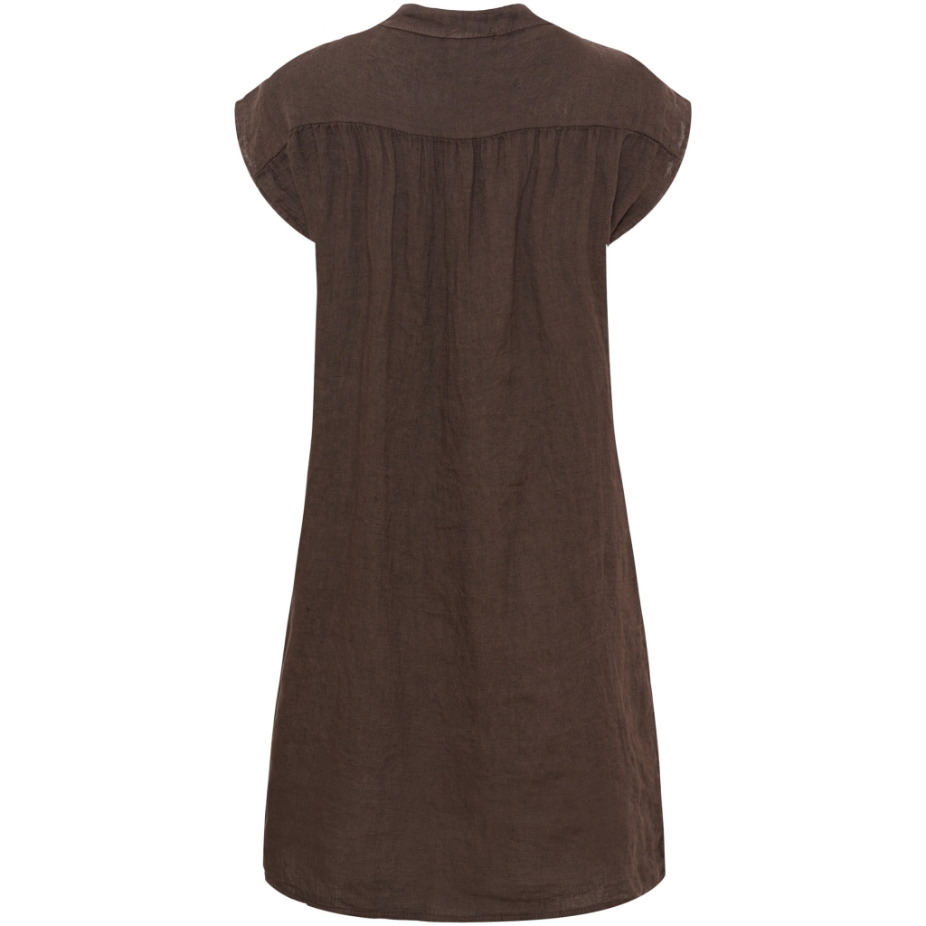 Marta Luma Dress Brown Hør-